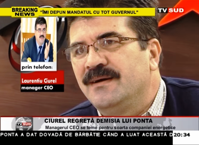 Ciurel a fost demis de la conducerea CE Oltenia, un fost director ...